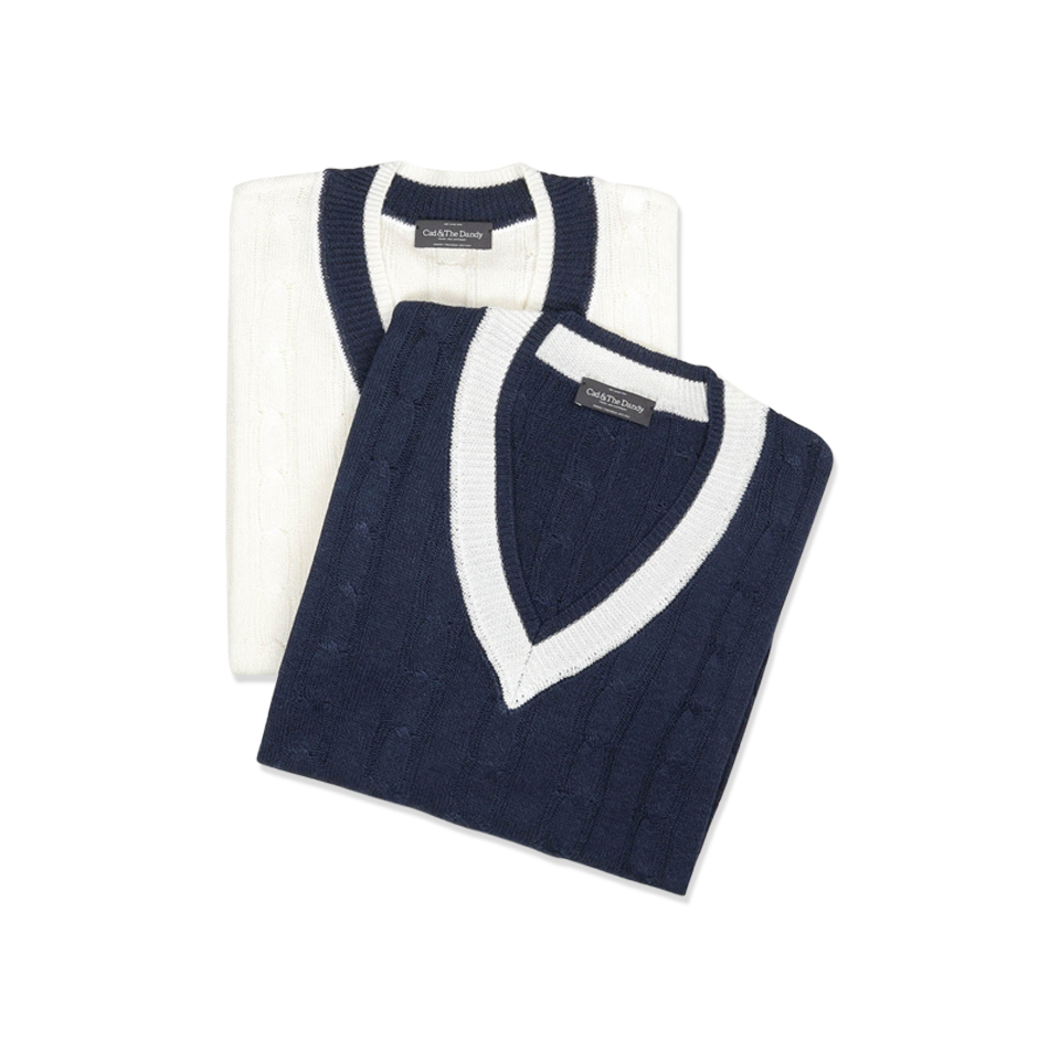 Tennis Sweater in Navy Blue Linen Mix – Cad & The Dandy Savile Row