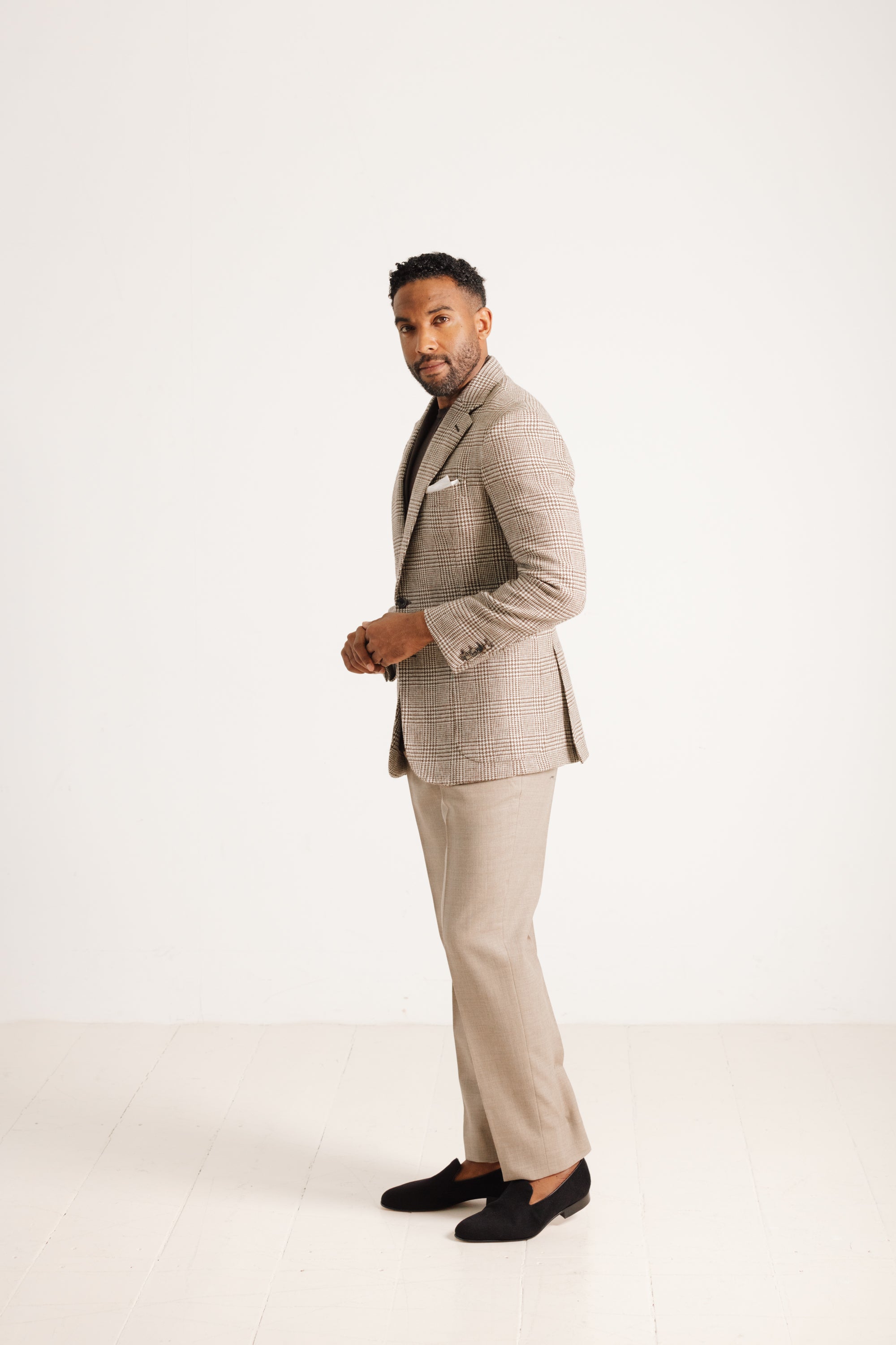 Pleat Front Trouser in Oatmeal High Twist Wool – Cad & The Dandy Savile Row