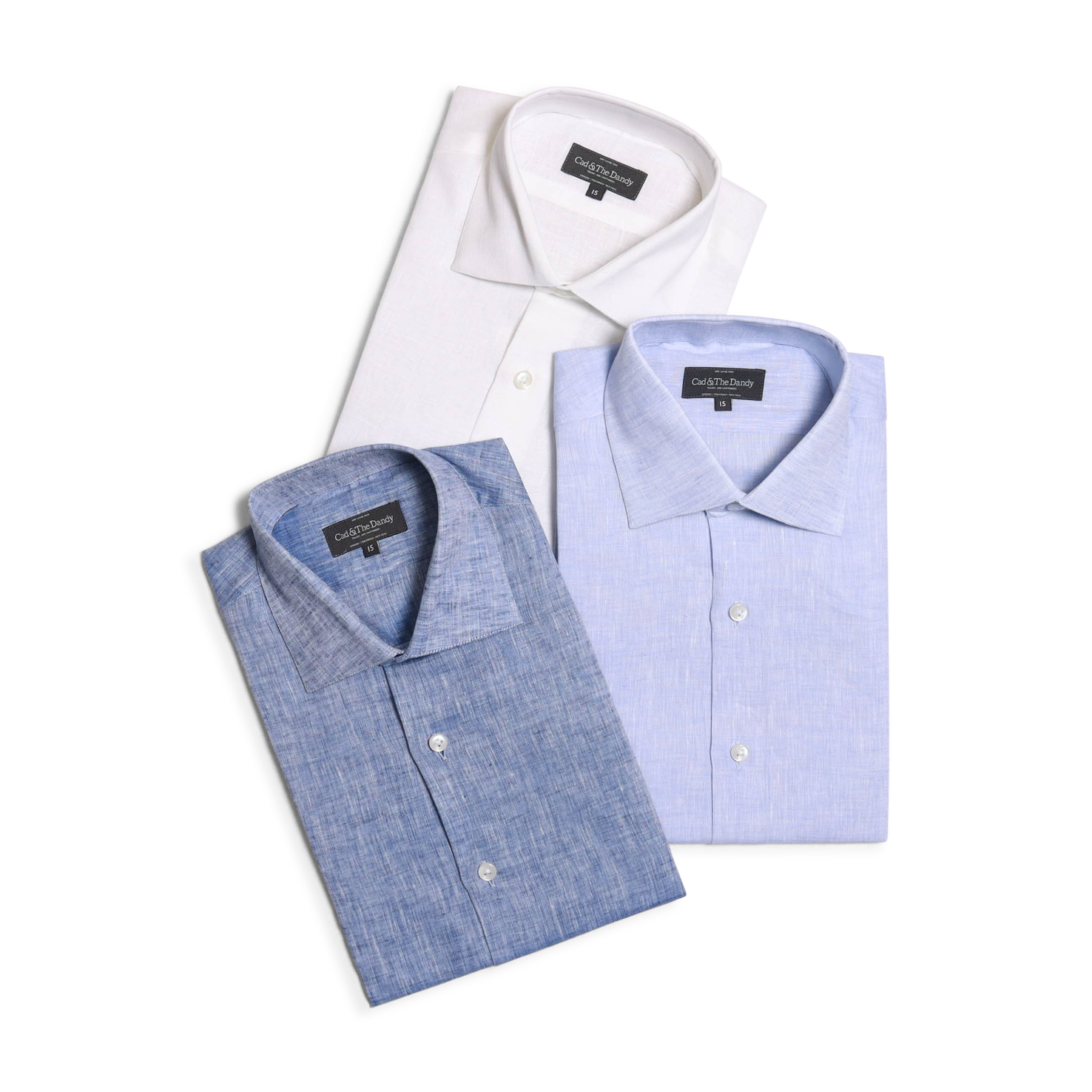 Cutaway Collar Shirt in Sky Blue Linen – Cad & The Dandy Savile Row